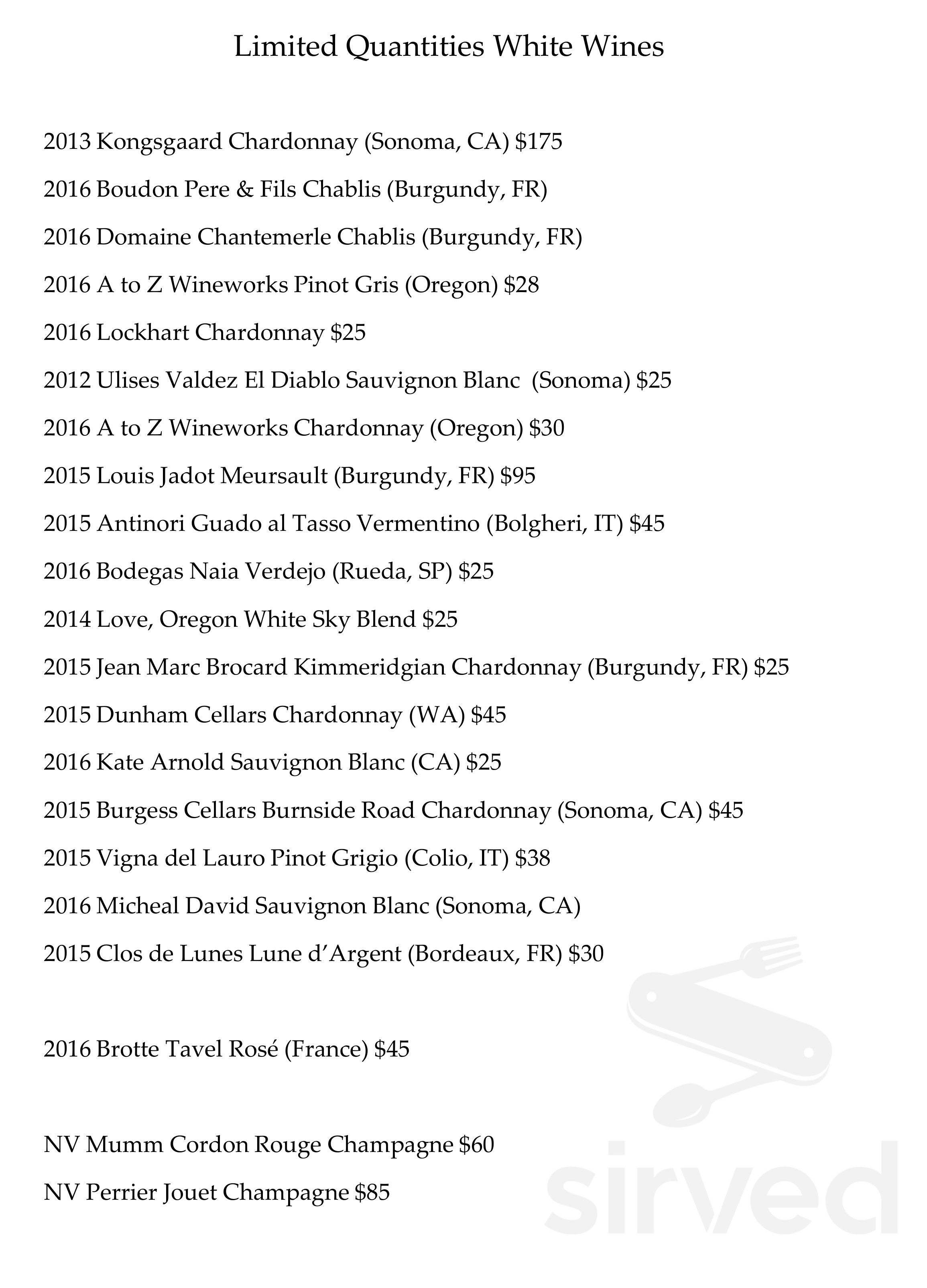 Station Square menu in Youngstown, Ohio, USA