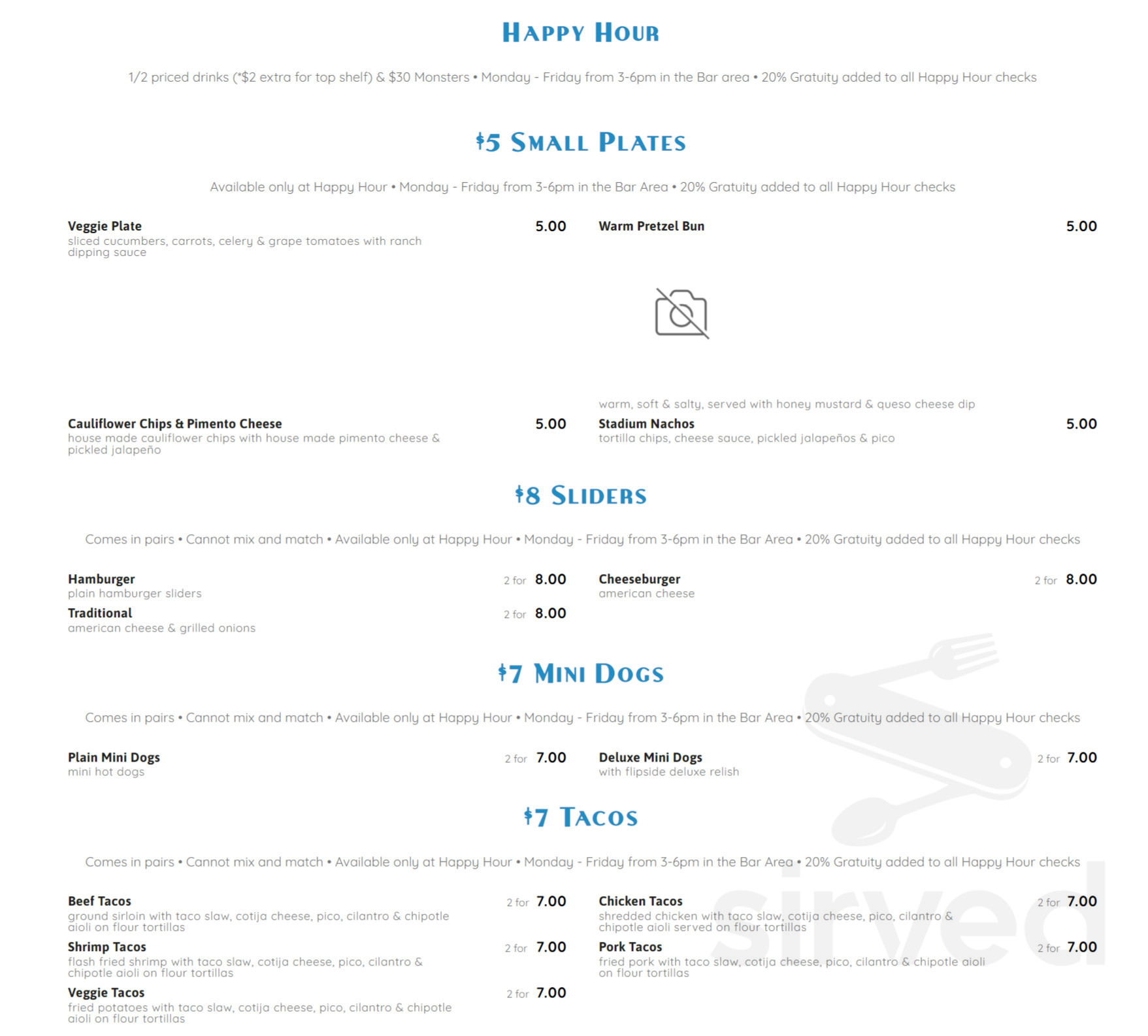 Flipside Burgers & Bar menu in Milford, Connecticut, USA