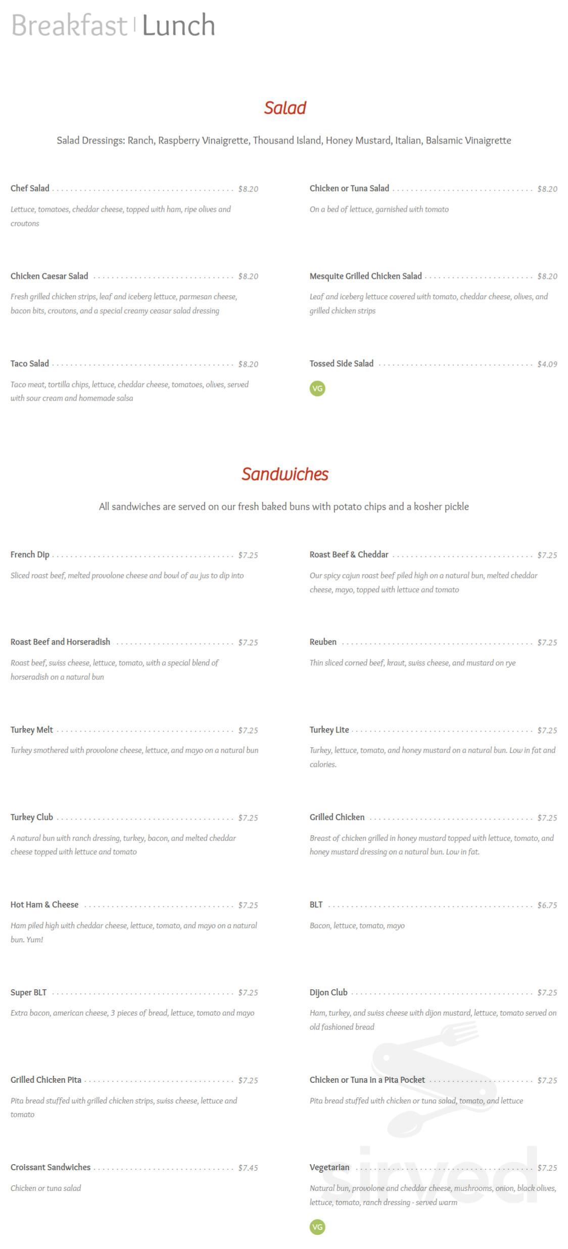 Menu for Lybrand's Bakery & Deli in Pine Bluff, AK | Sirved