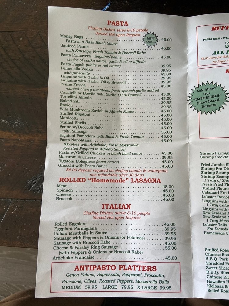 Menu for Taliercio's Ultimate Gourmet in Red Bank, NJ | Sirved