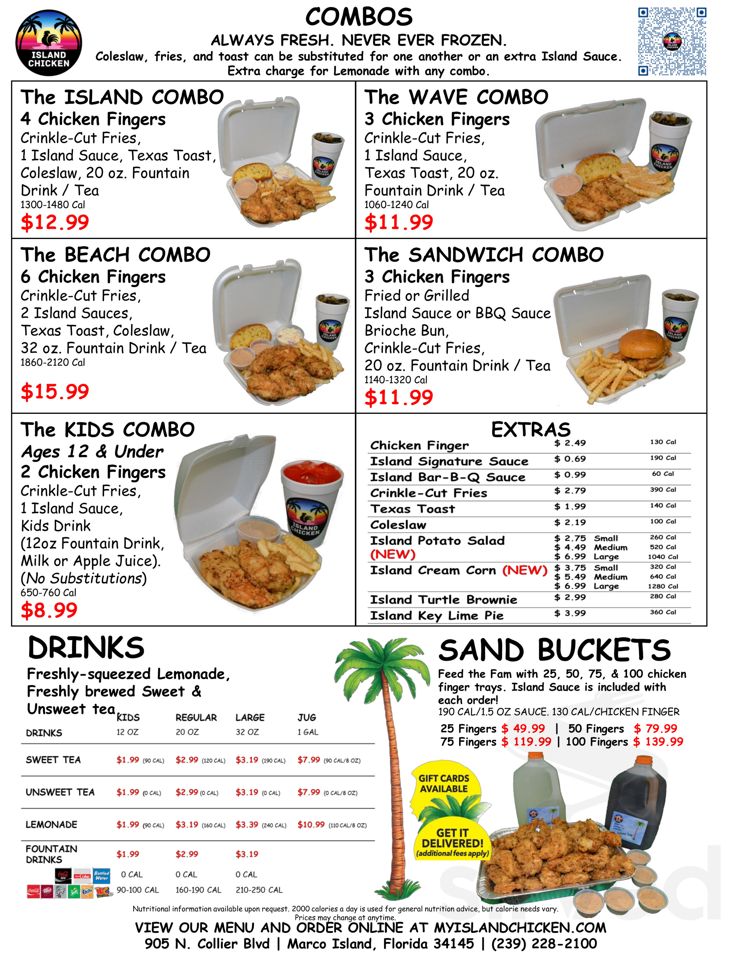 Island Chicken menu in Marco Island, Florida, USA