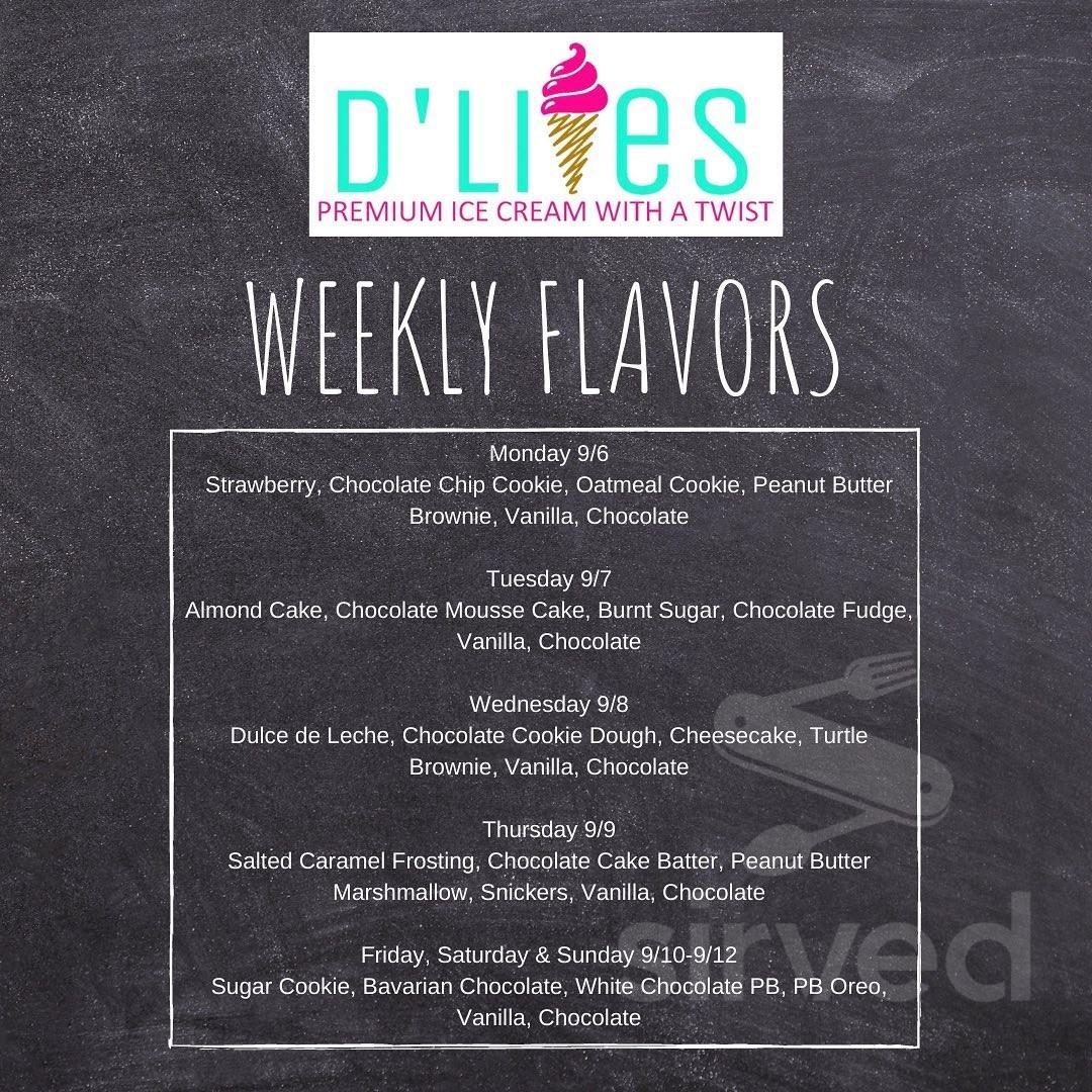 D'lites Emporium menu in Gainesville, Florida, USA