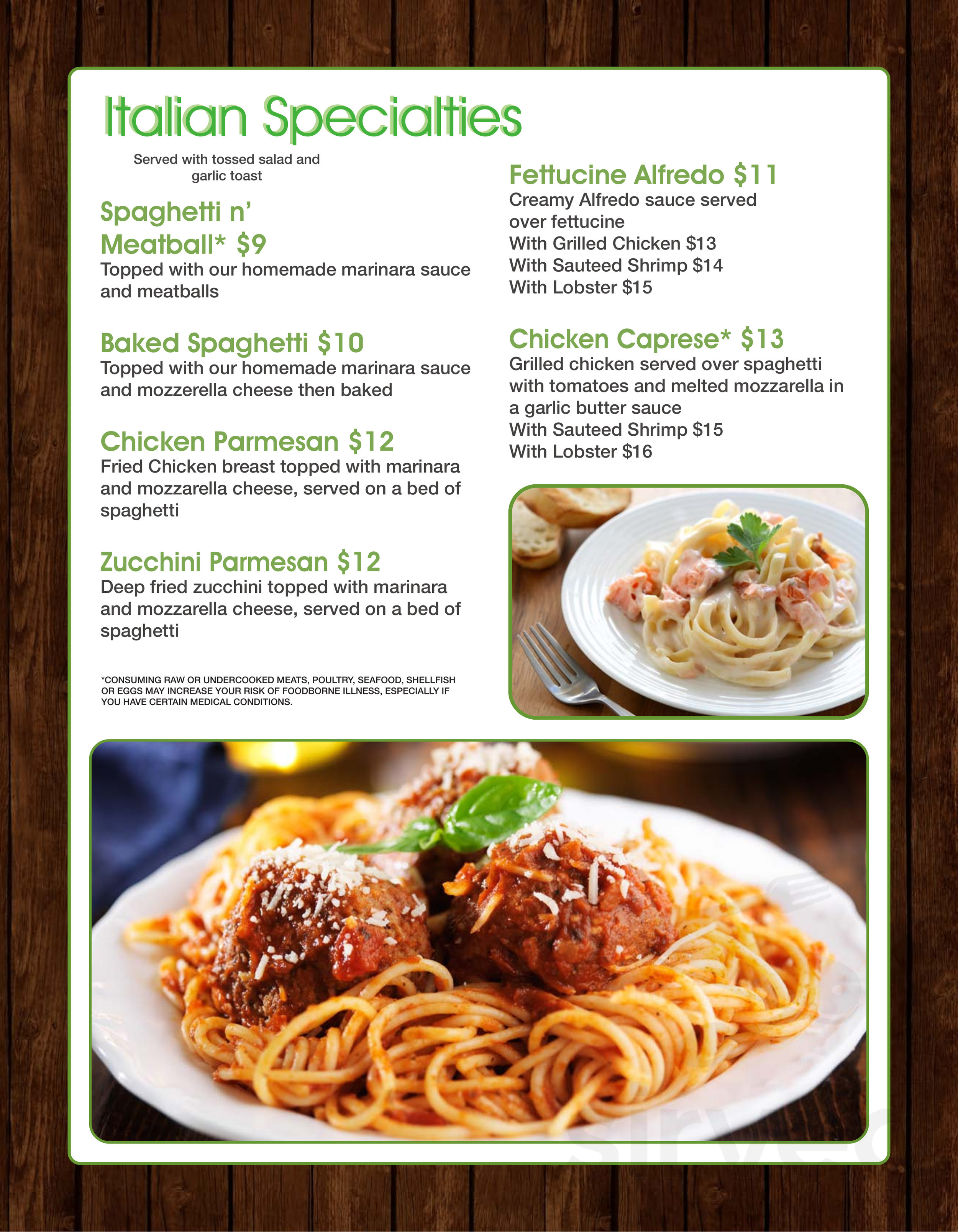 Forks Inn menus in Ligonier, Pennsylvania, United States