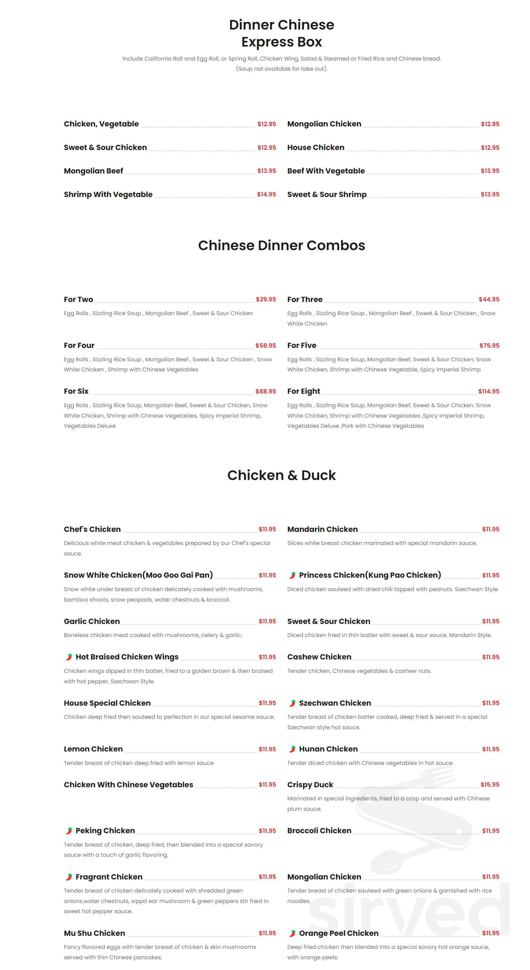 Menu - Tucker GA's Lucky Key & Fuji Ya | Sirved