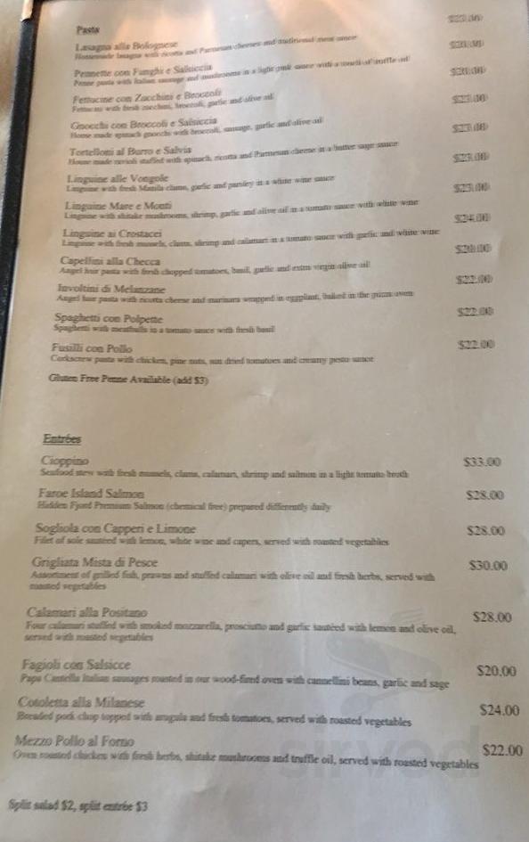 Trattoria Grappolo menus in Santa Ynez, California, United States