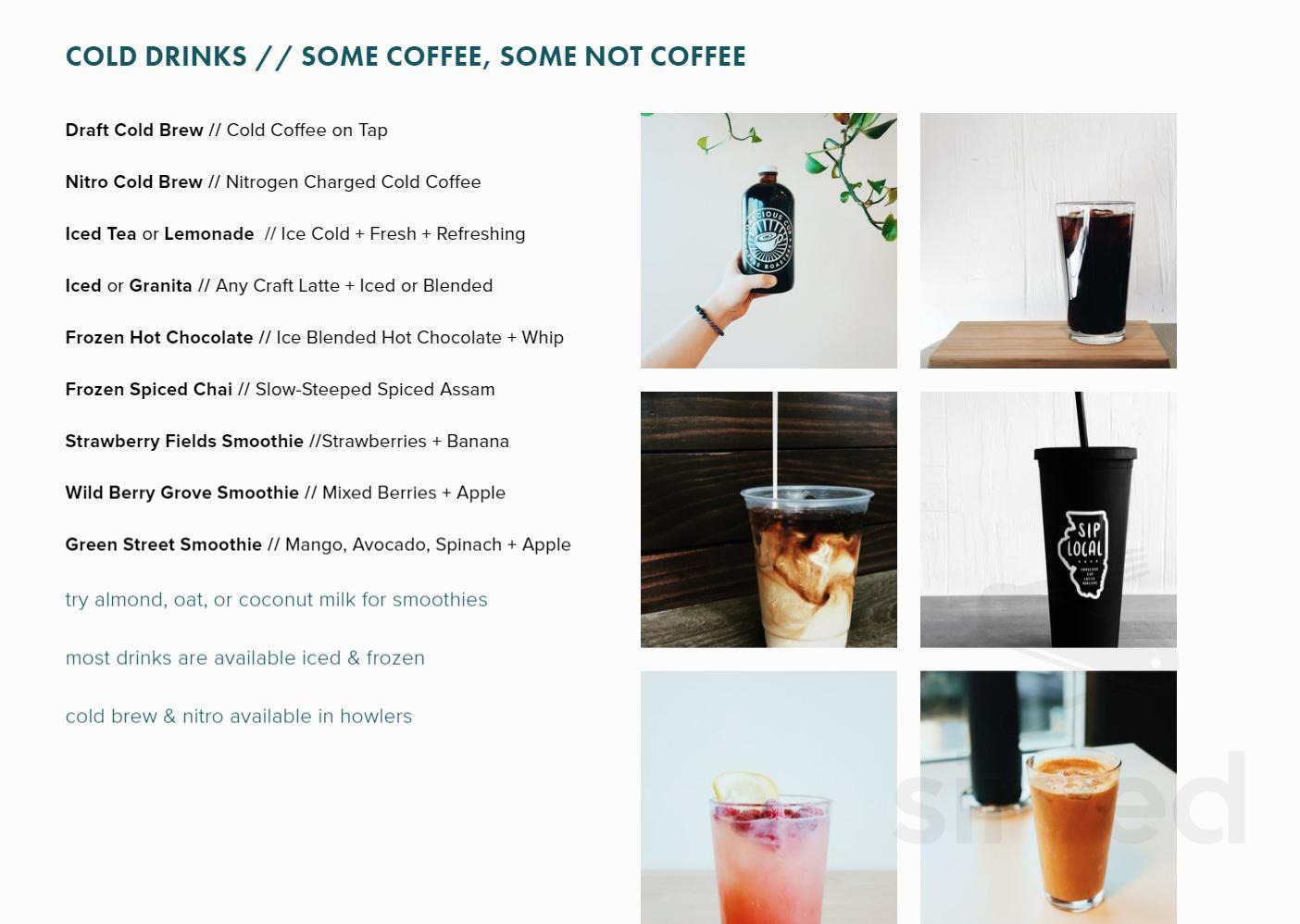 Conscious Cup Coffee Roasters - Libertyville menu in Libertyville ...