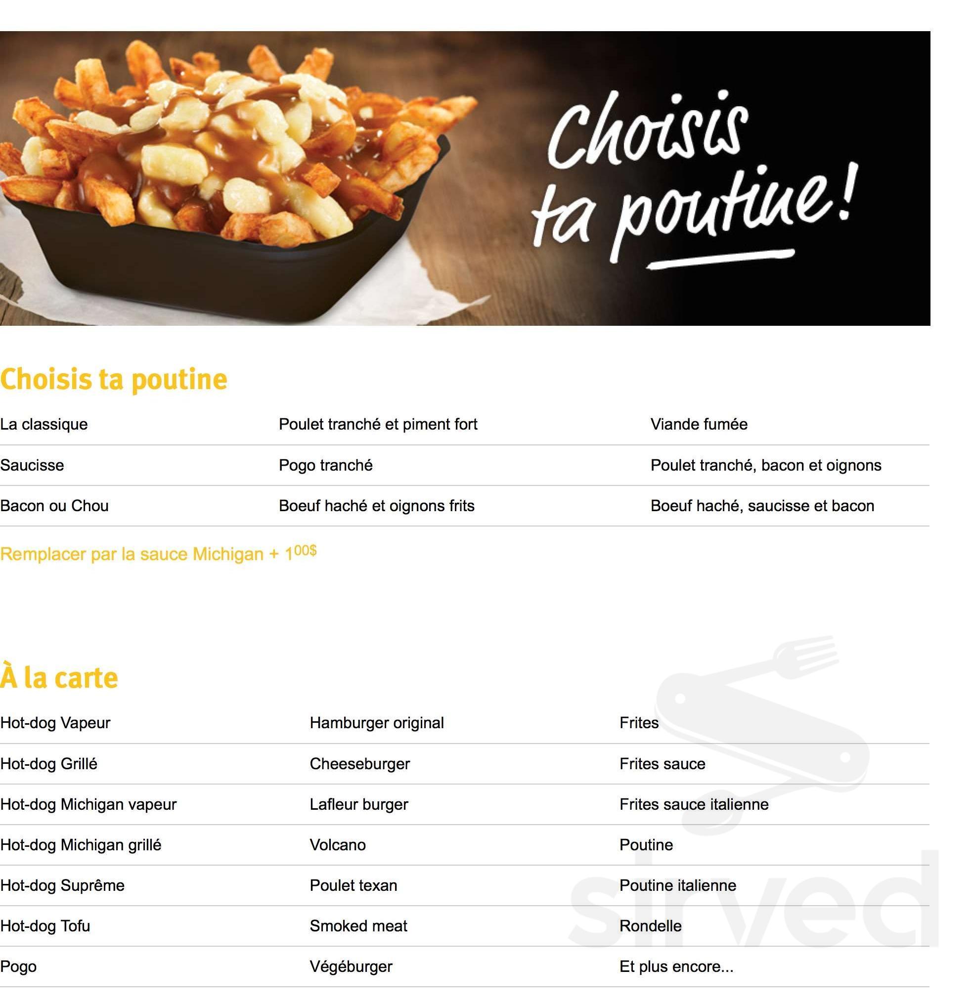 Restaurant Lafleur menu in Montréal, Quebec, Canada