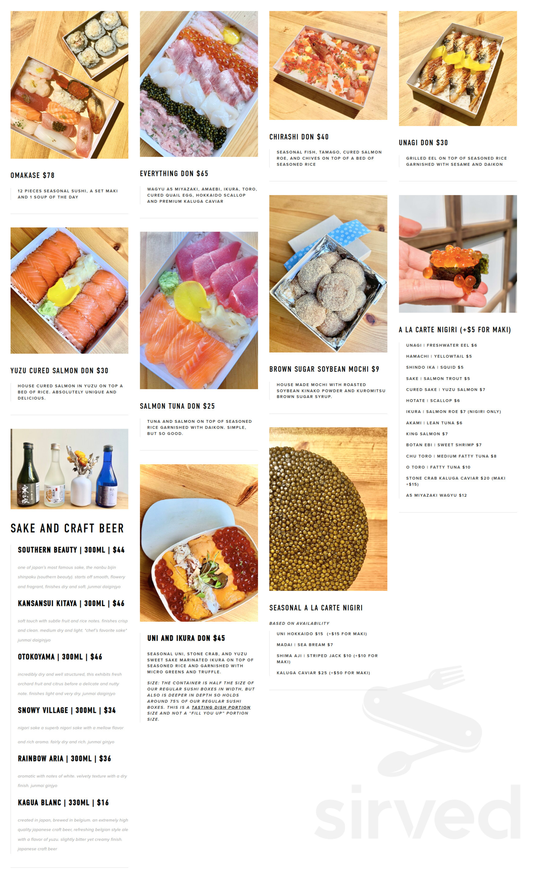 Ume menus in Brooklyn, New York, United States