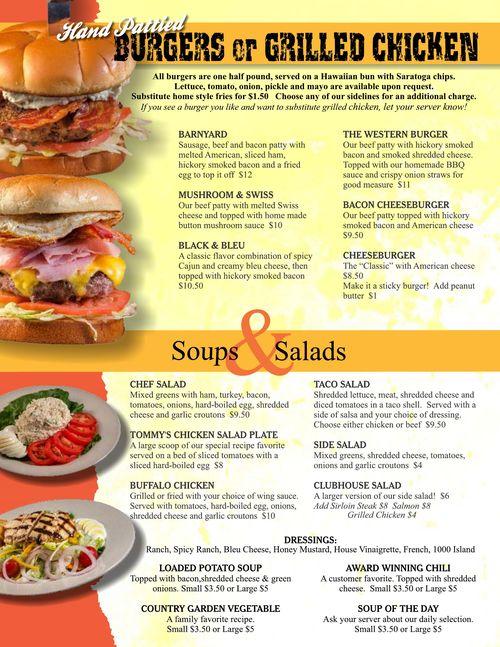 The Clubhouse Sports Grille menu in Monroe, Ohio, USA