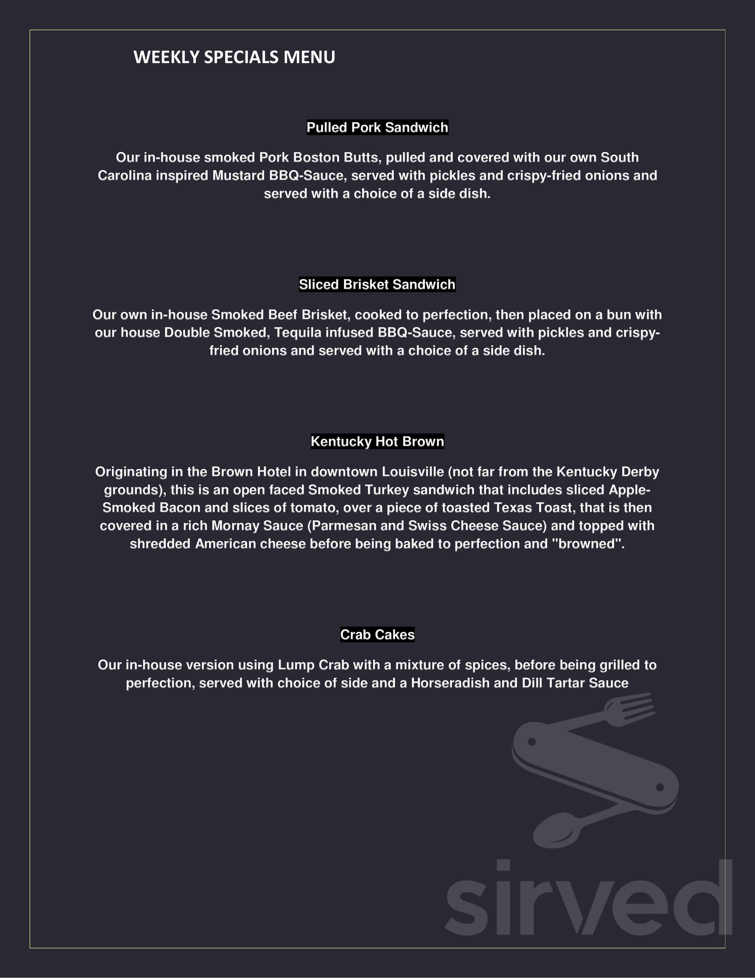 Shoreline Restaurant Bar and Bowl menu in Battle Lake, Minnesota, USA