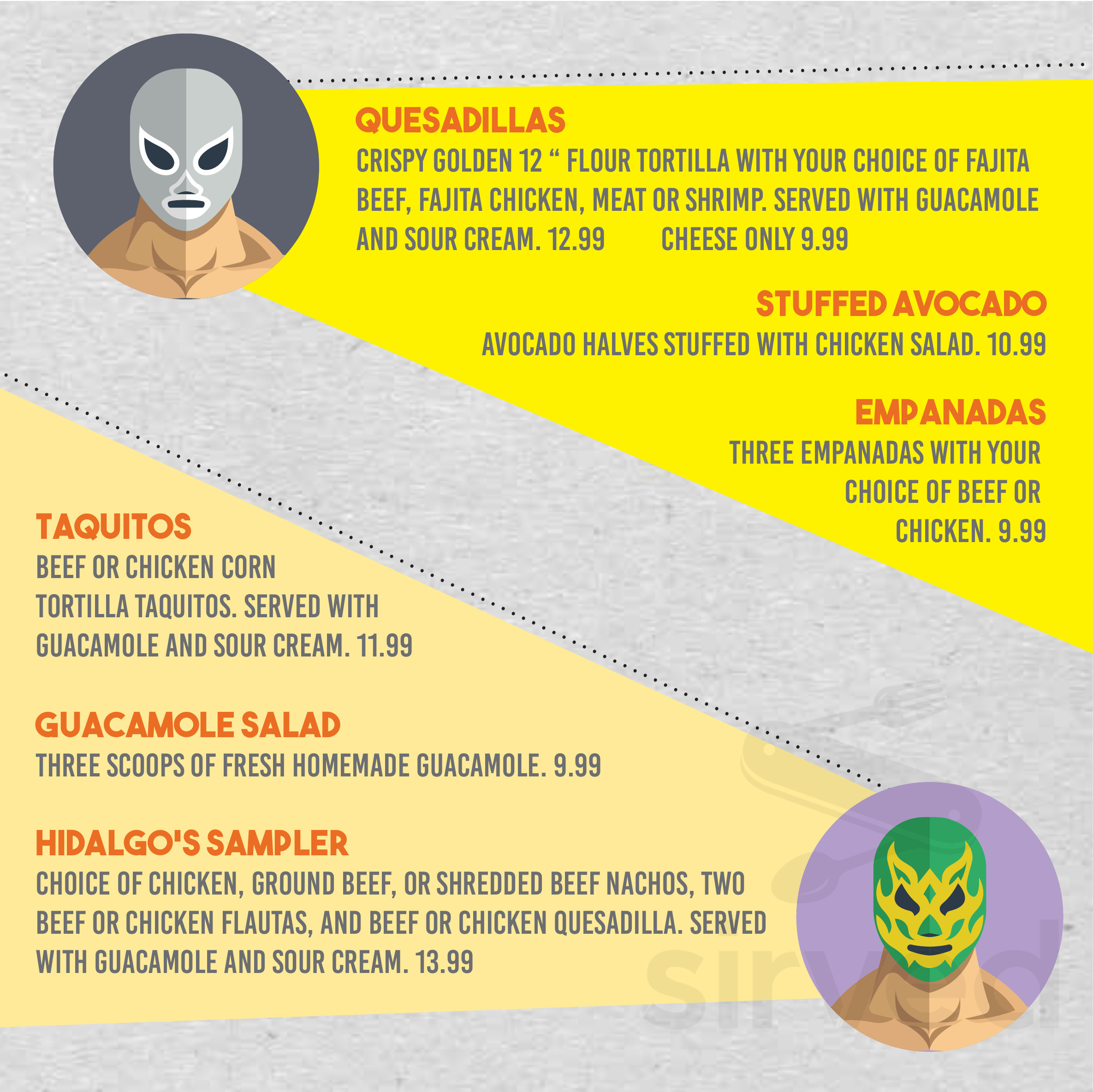 Hidalgo's Mexican Restaurant & Cantina menu in Edmond, Oklahoma, USA