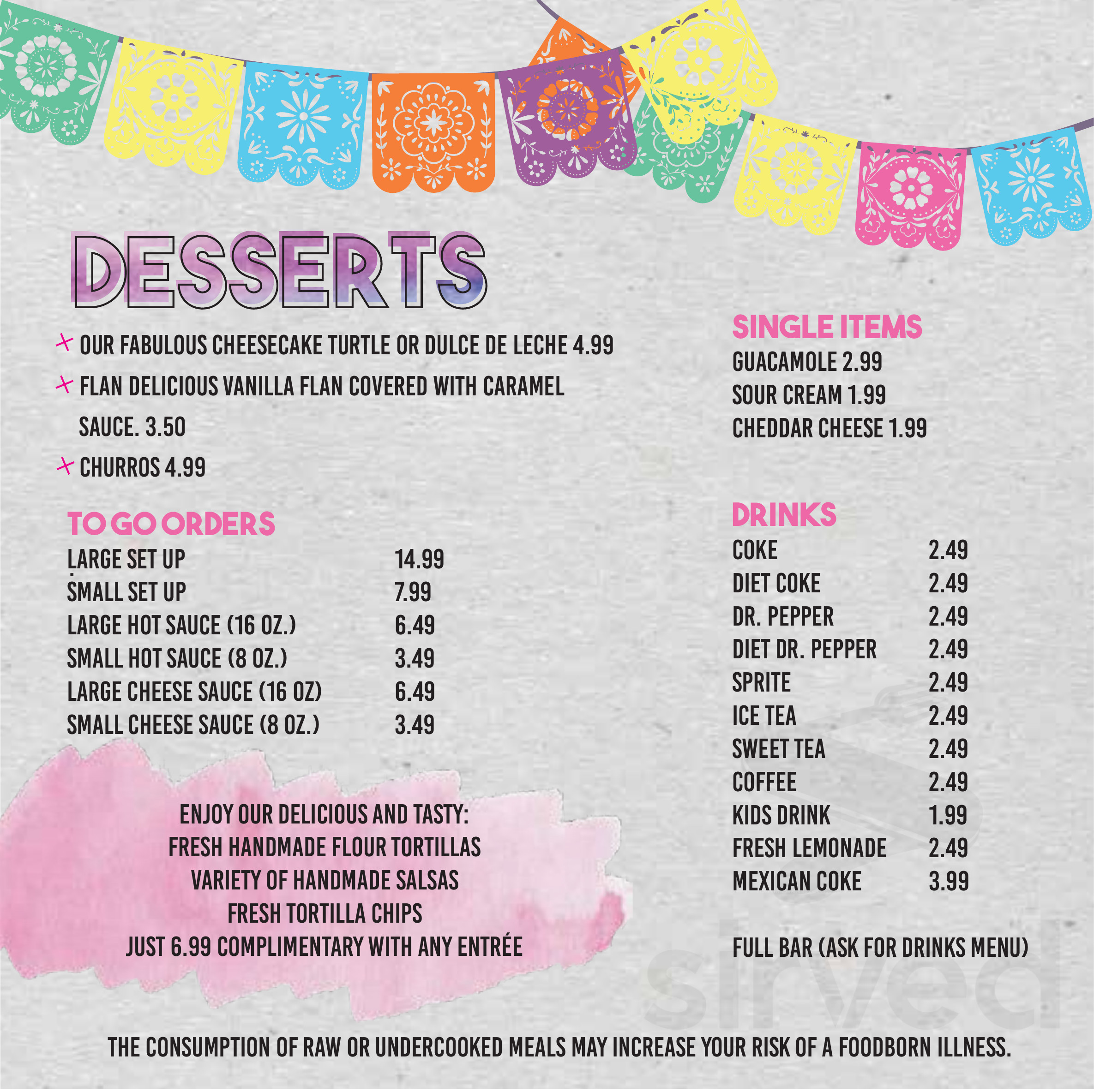 Hidalgo's Mexican Restaurant & Cantina menu in Edmond, Oklahoma, USA