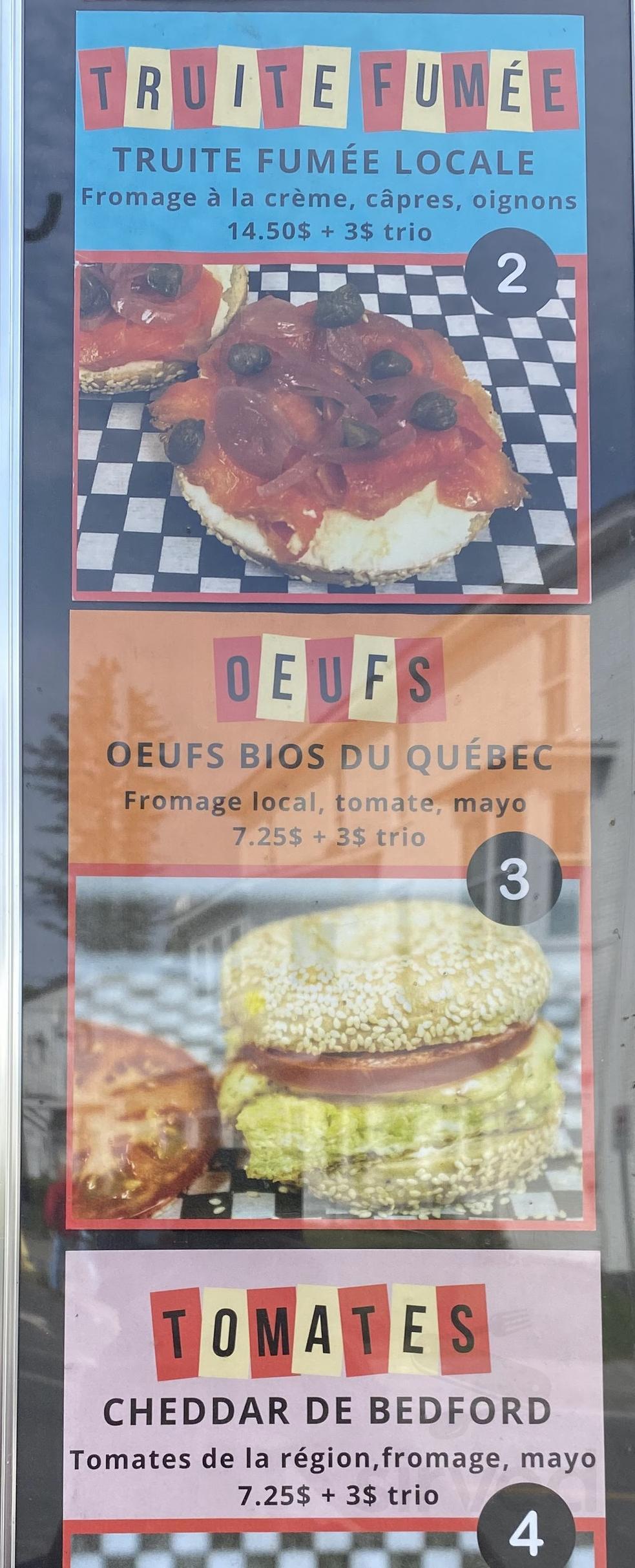 Bagels Round Top menu in Sutton, Quebec J0E 2K0, Canada