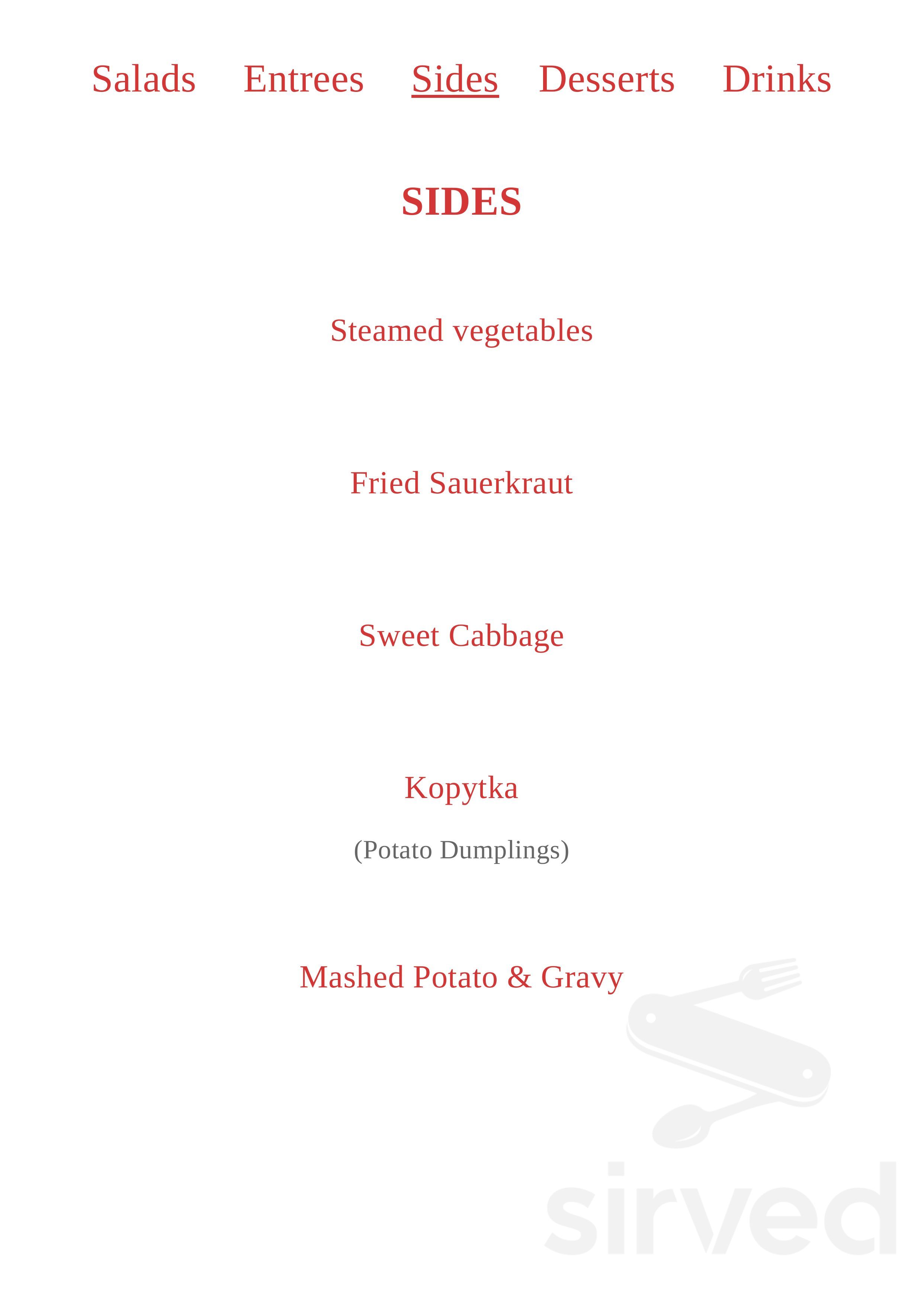 Red Apple Buffet menu in Chicago, Illinois, USA