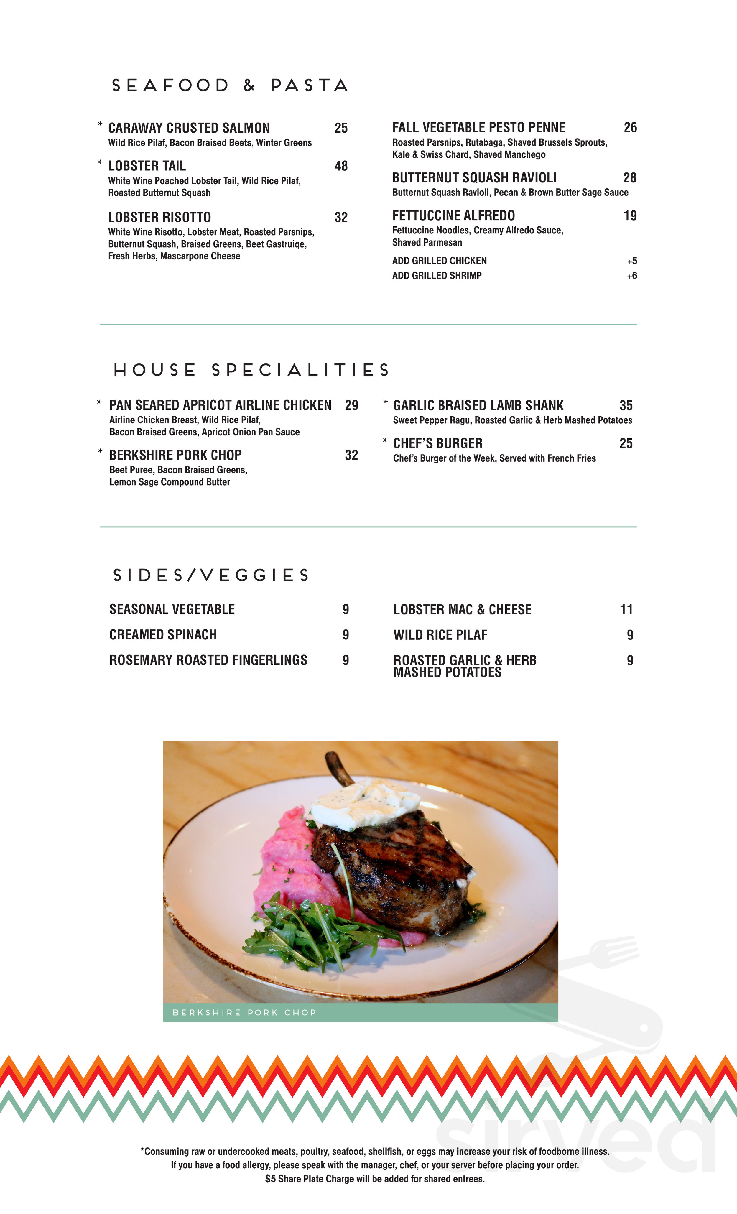 Louie Oliver's Restaurant and Bar - Harrah's menu in Ione, California, USA