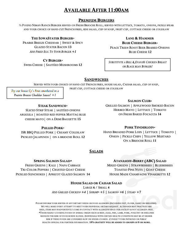 Menu - Ames IA's Gateway Hotel & Conference Center | Sirved