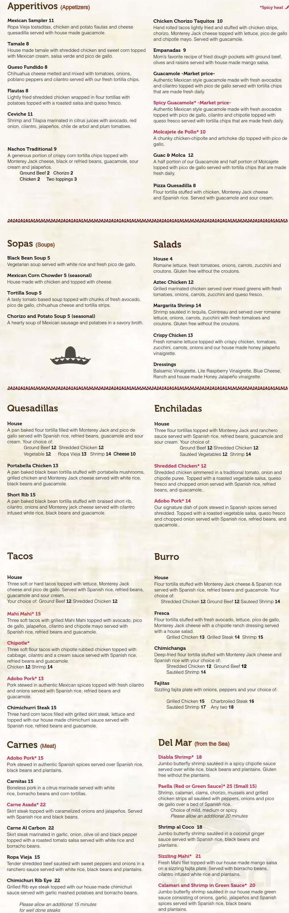 Ole’ Ole' Restaurant menus in Suffern, New York, United States