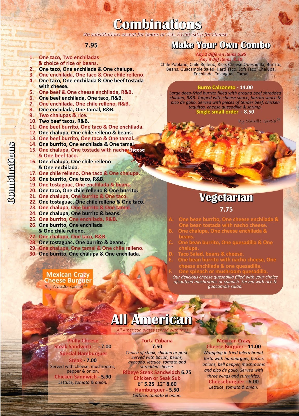 Bronco Mexican Restaurant menu in Woodruff, South Carolina, USA