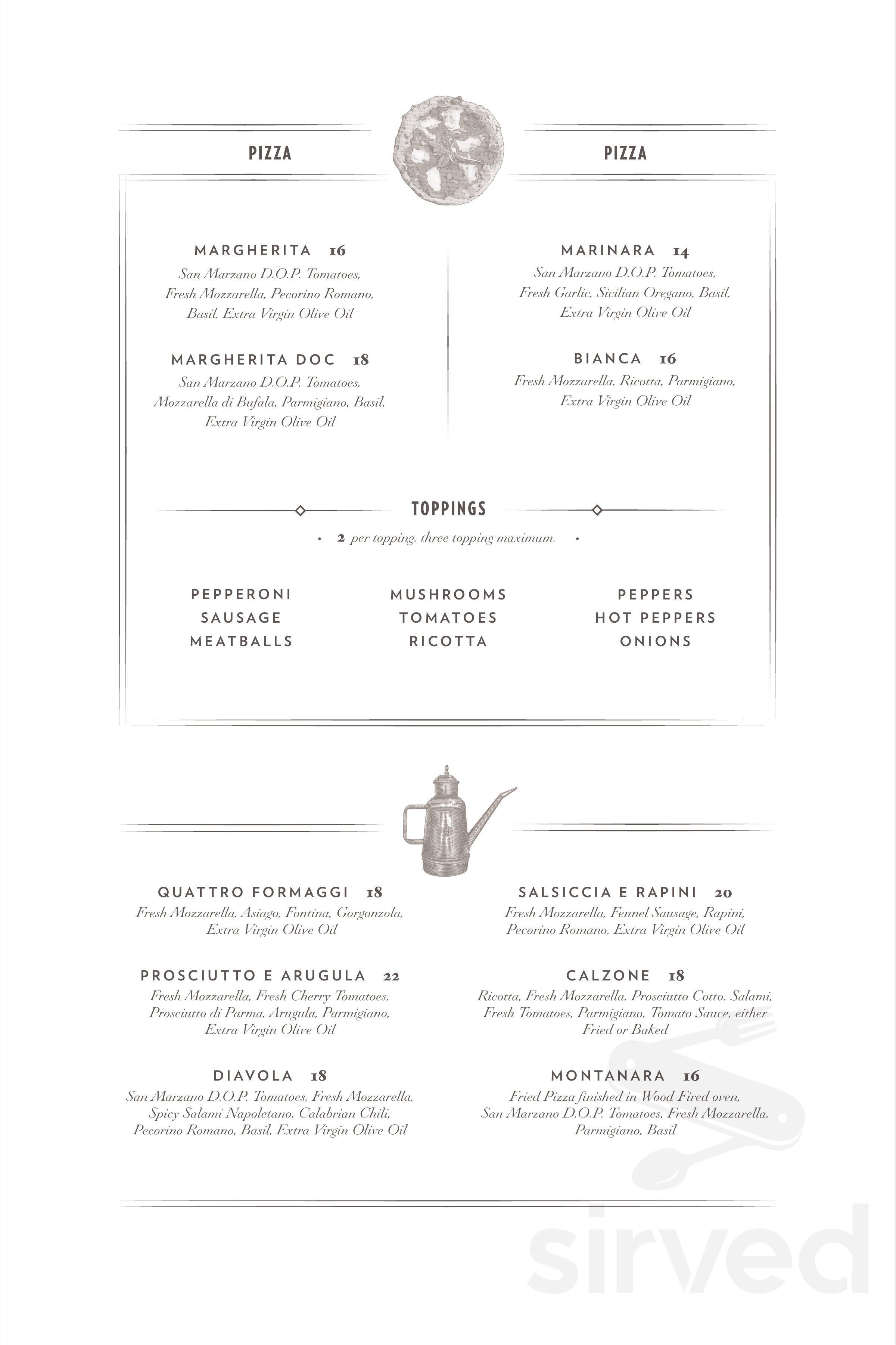 Il Pizzaiolo menu in Mt Lebanon, Pennsylvania, USA