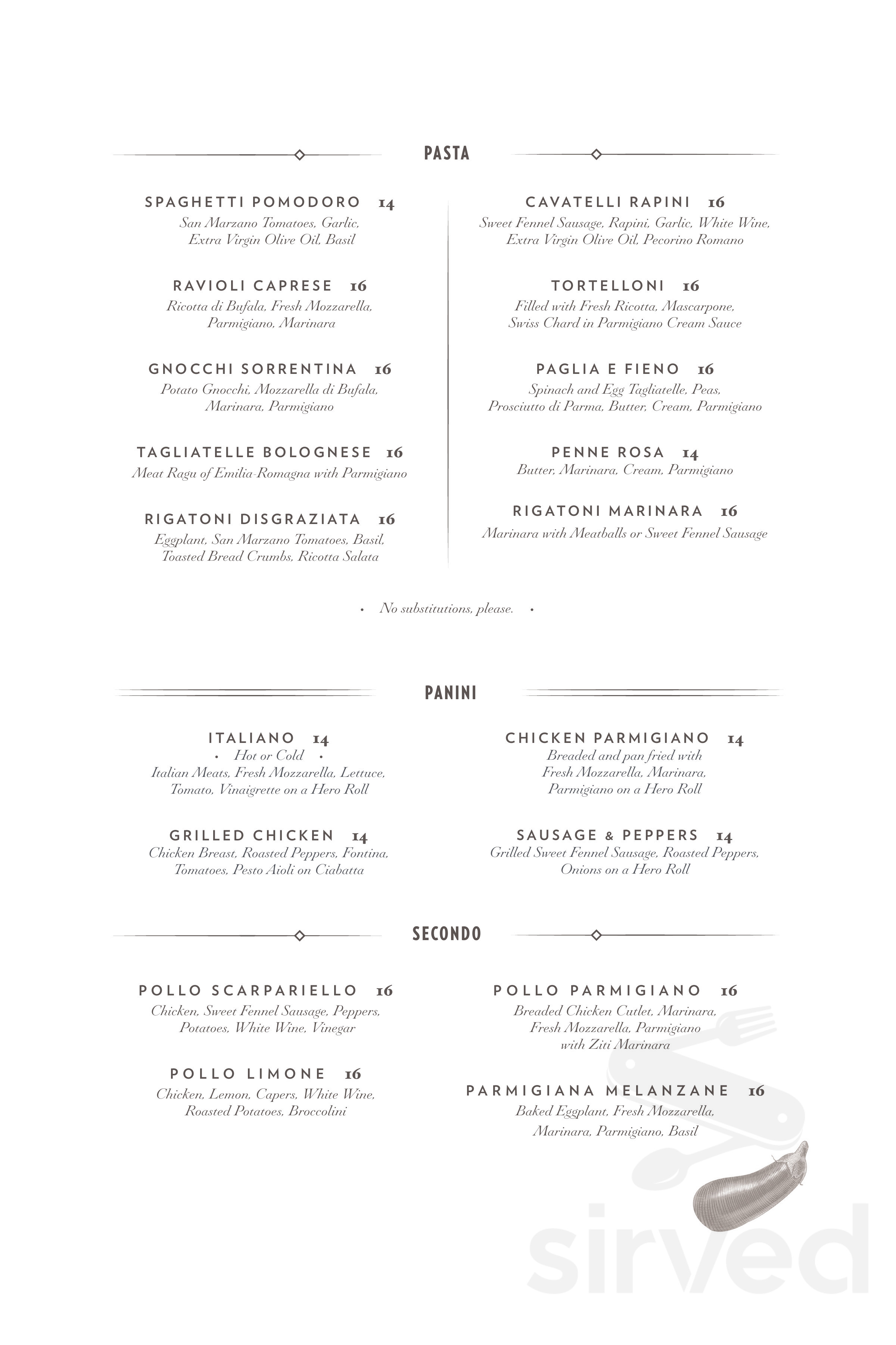 Il Pizzaiolo menu in Mt Lebanon, Pennsylvania, USA