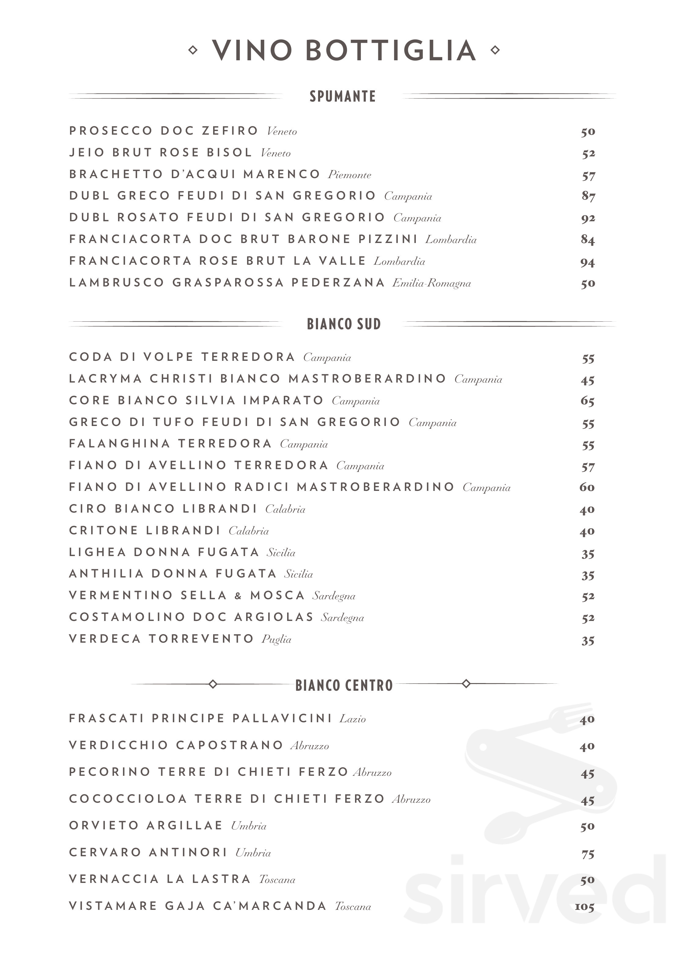 Il Pizzaiolo menu in Mt Lebanon, Pennsylvania, USA