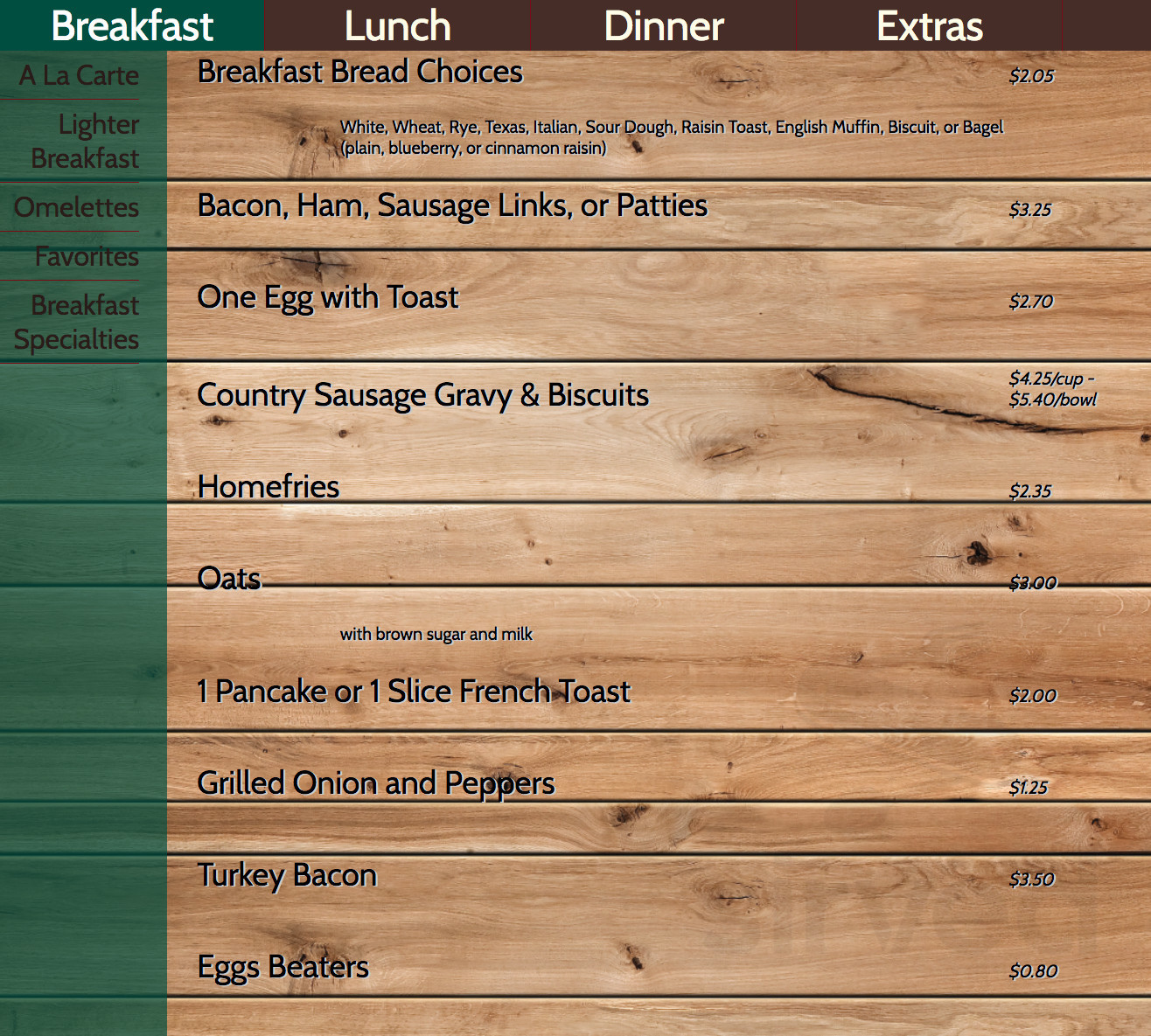 Lorie's Wildridge Restaurant menu in Erie, Pennsylvania, USA