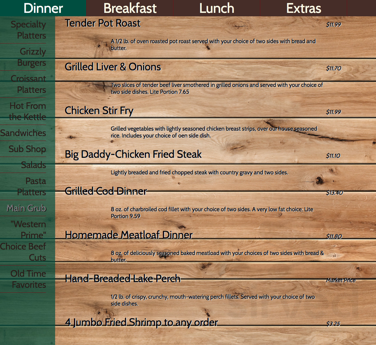 Lorie’s Wildridge Restaurant menus in Erie, Pennsylvania, United States