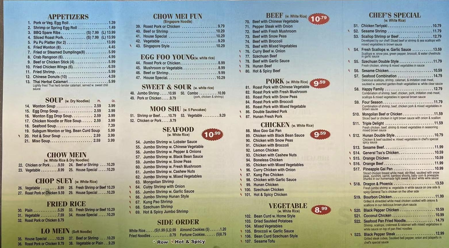 China 1 menus in Sevierville, Tennessee, United States