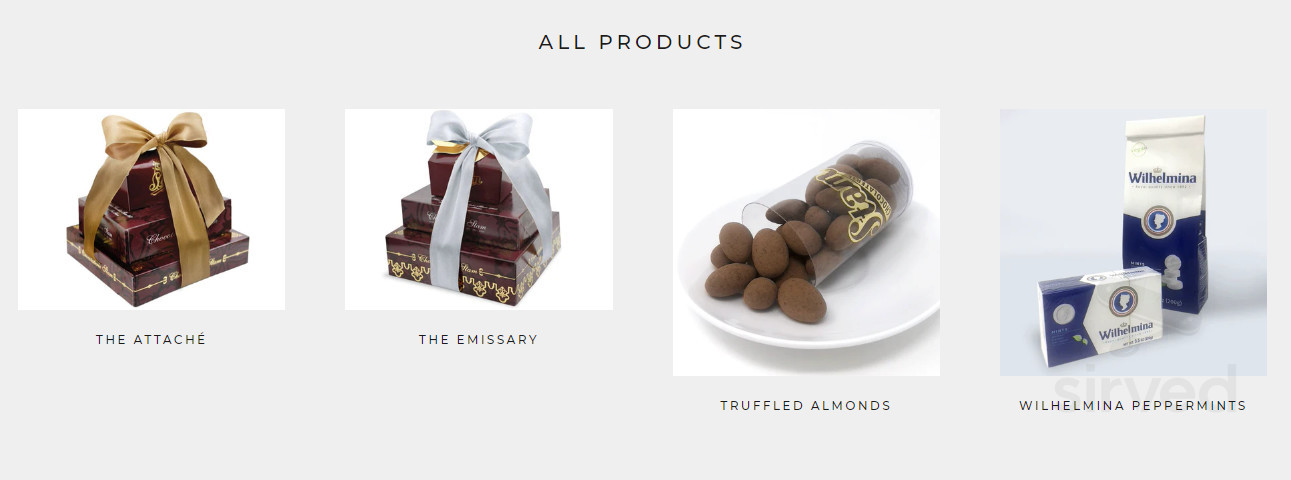 Chocolaterie Stam menu in Des Moines, Iowa, USA