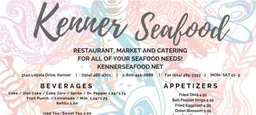 Menu for Kenner Seafood, Market, Restaurant & Catering in Kenner, LA ...