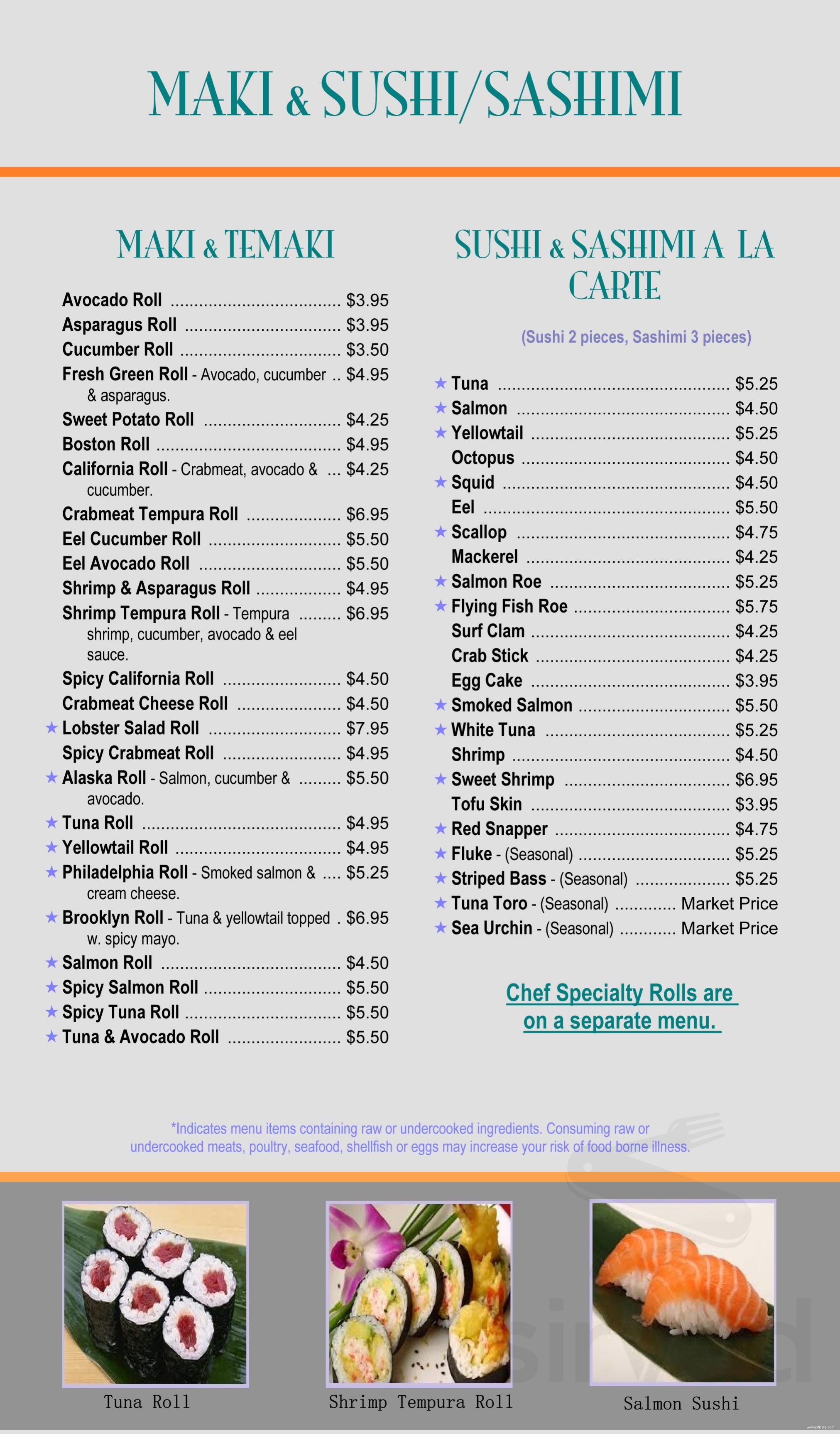 Osaka Japanese Steakhouse menu in Beavercreek, Ohio, USA
