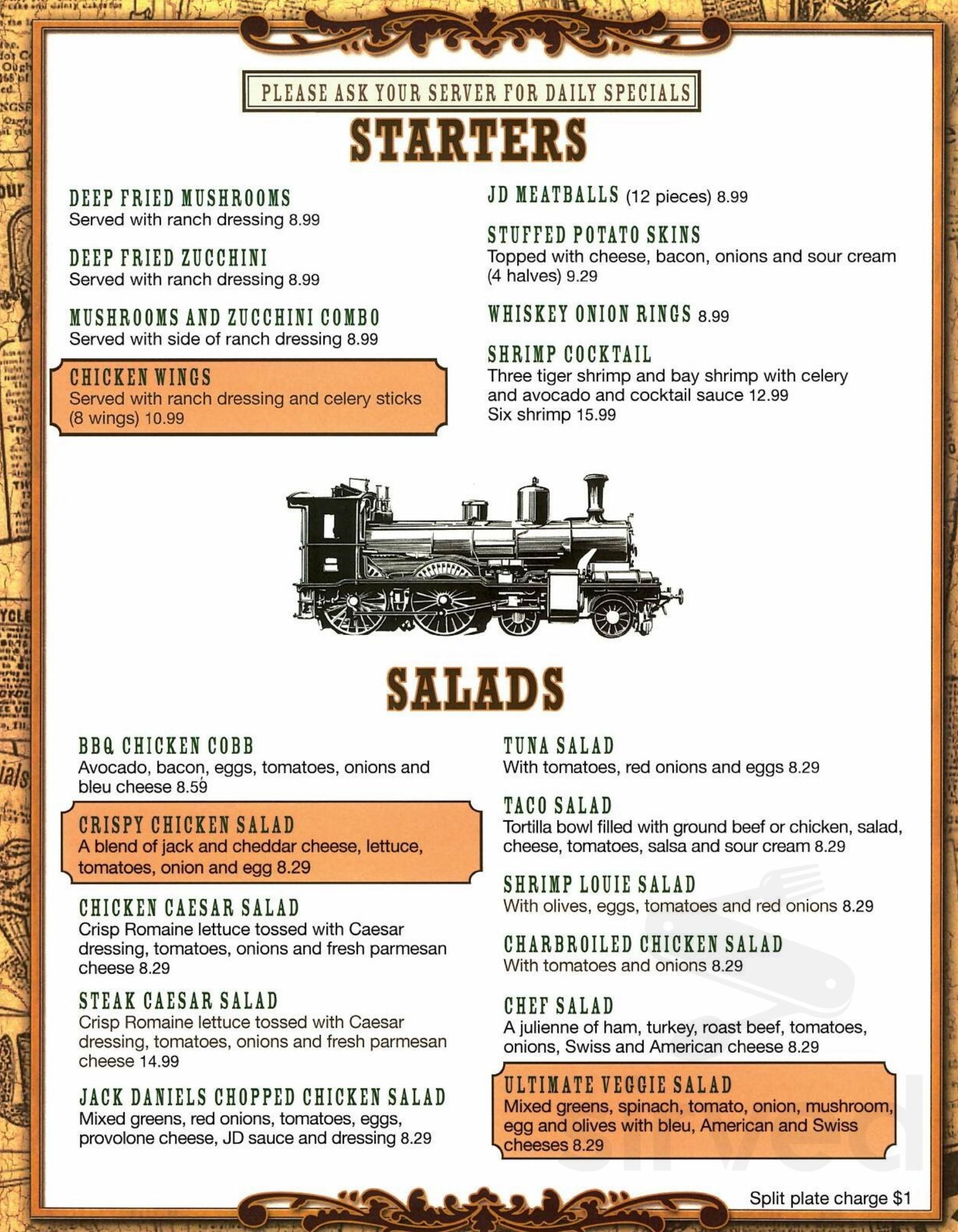 Depot Diner menu in Fallon, Nevada, USA
