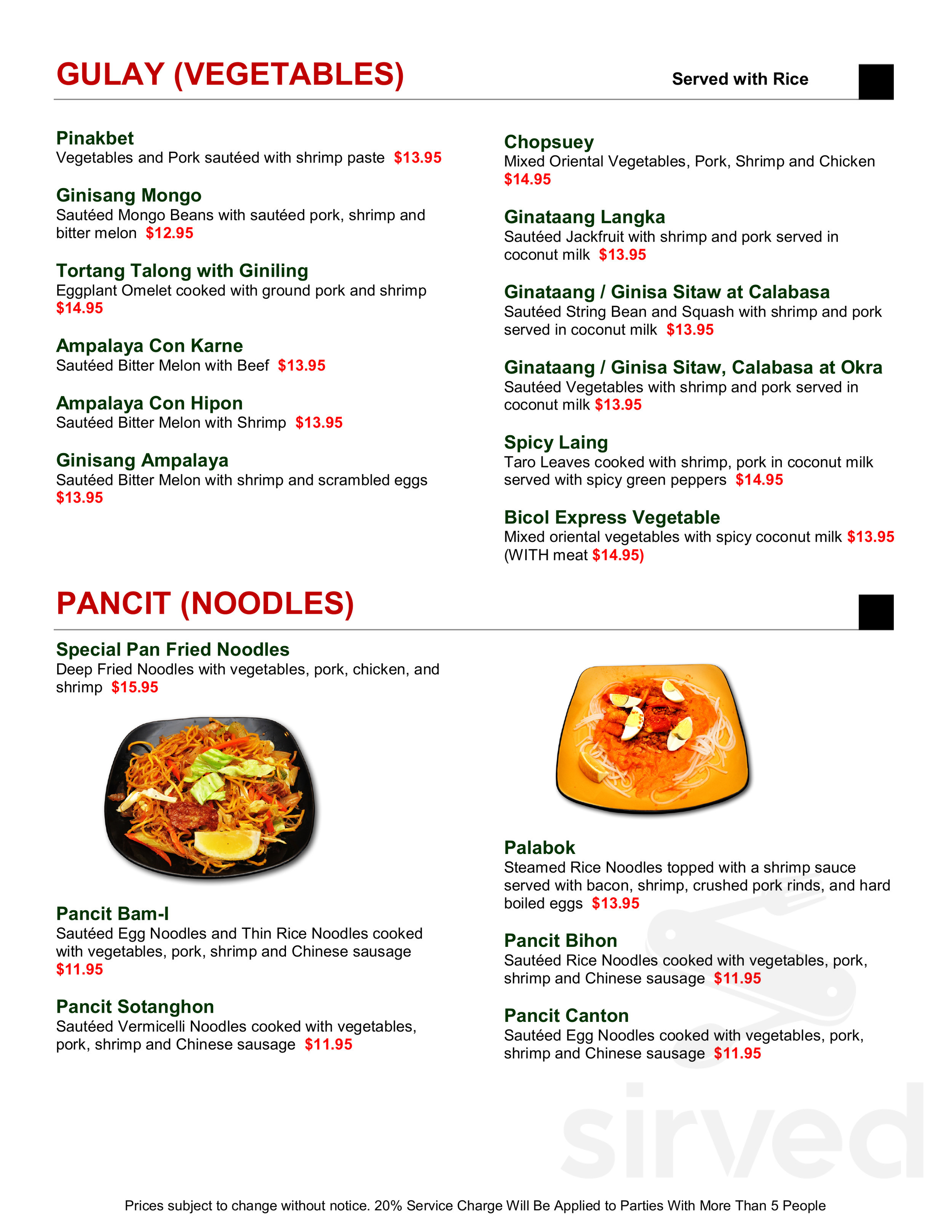 Tito Rad's Grill menu in Queens, New York, USA