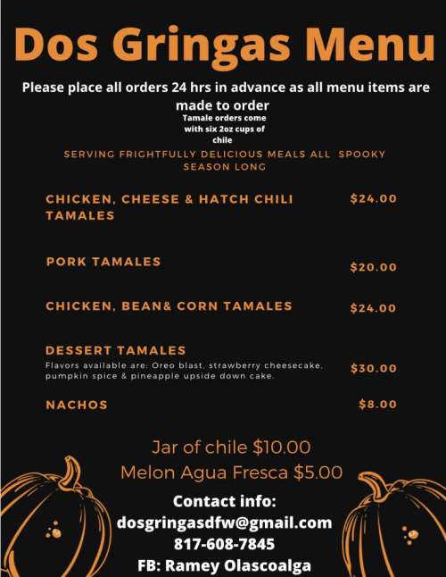 Dos Gringas menu in Crowley, Texas, USA