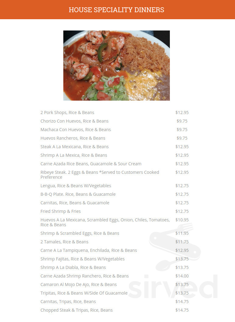 Cafe Zamora menus in Avondale, Arizona, United States