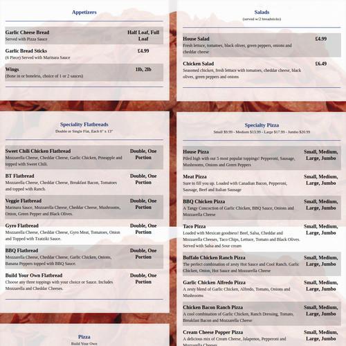 Gary's Pizza menu in St Cloud, Minnesota, USA