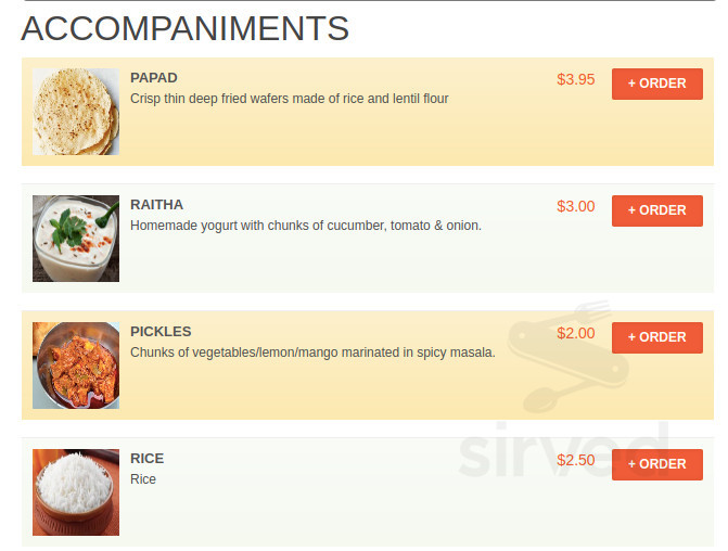 Menu - Germantown TN's Mantra Indian Grill | Sirved