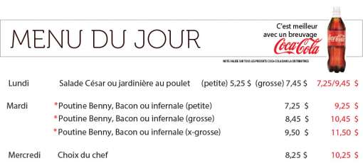 Menu for Rôtisseries Ti-Coq (Cap-de-la-Madeleine) - Trois-Rivières, QC ...