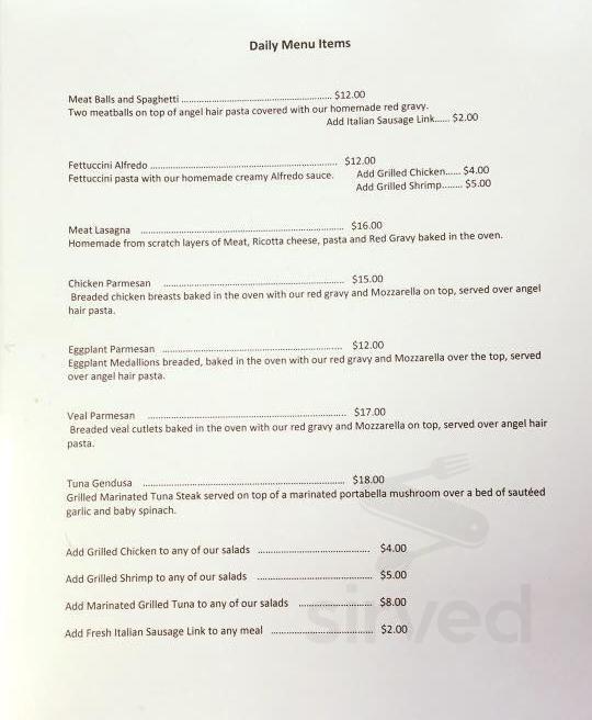 Gendusa's Italian Eatery menus in Kenner, Louisiana, United States