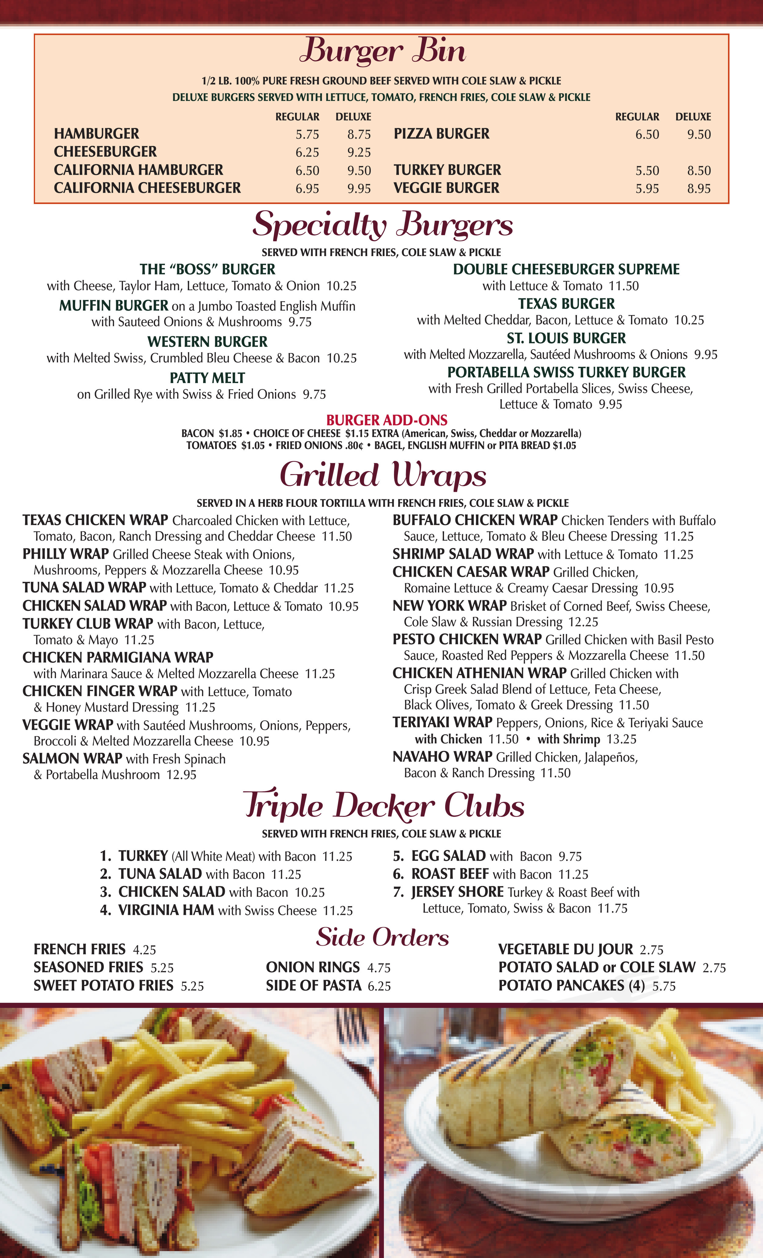 All Seasons Diner menu in Eatontown, New Jersey, USA