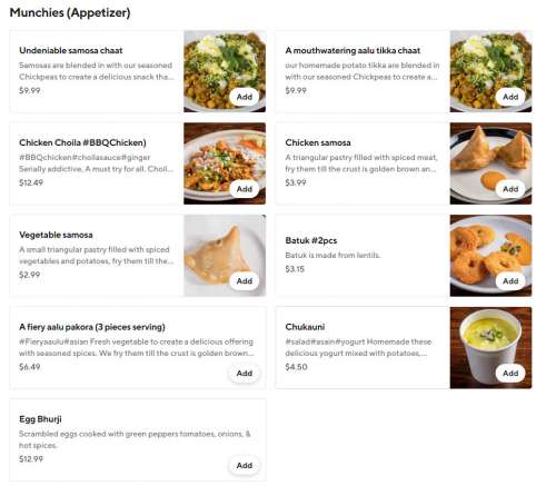 MOMO Factory menu in Chicago, Illinois, USA