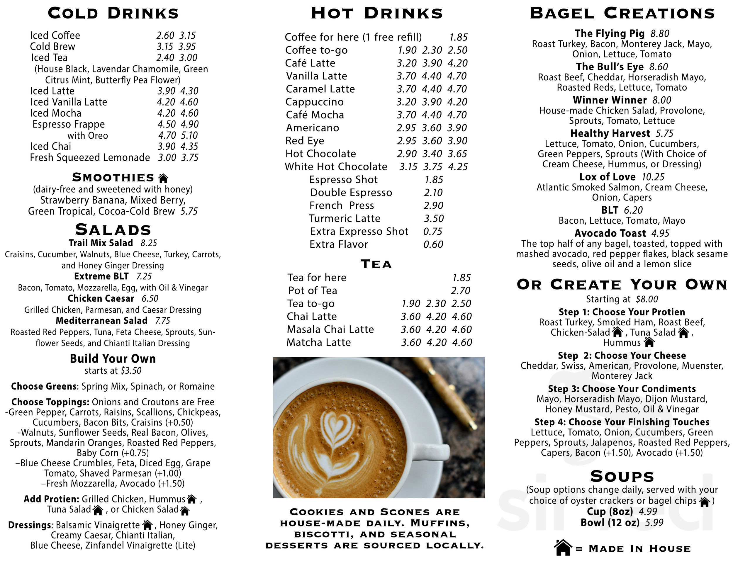 Uncommon Grounds Coffee & Bagels menu in Albany, New York, USA