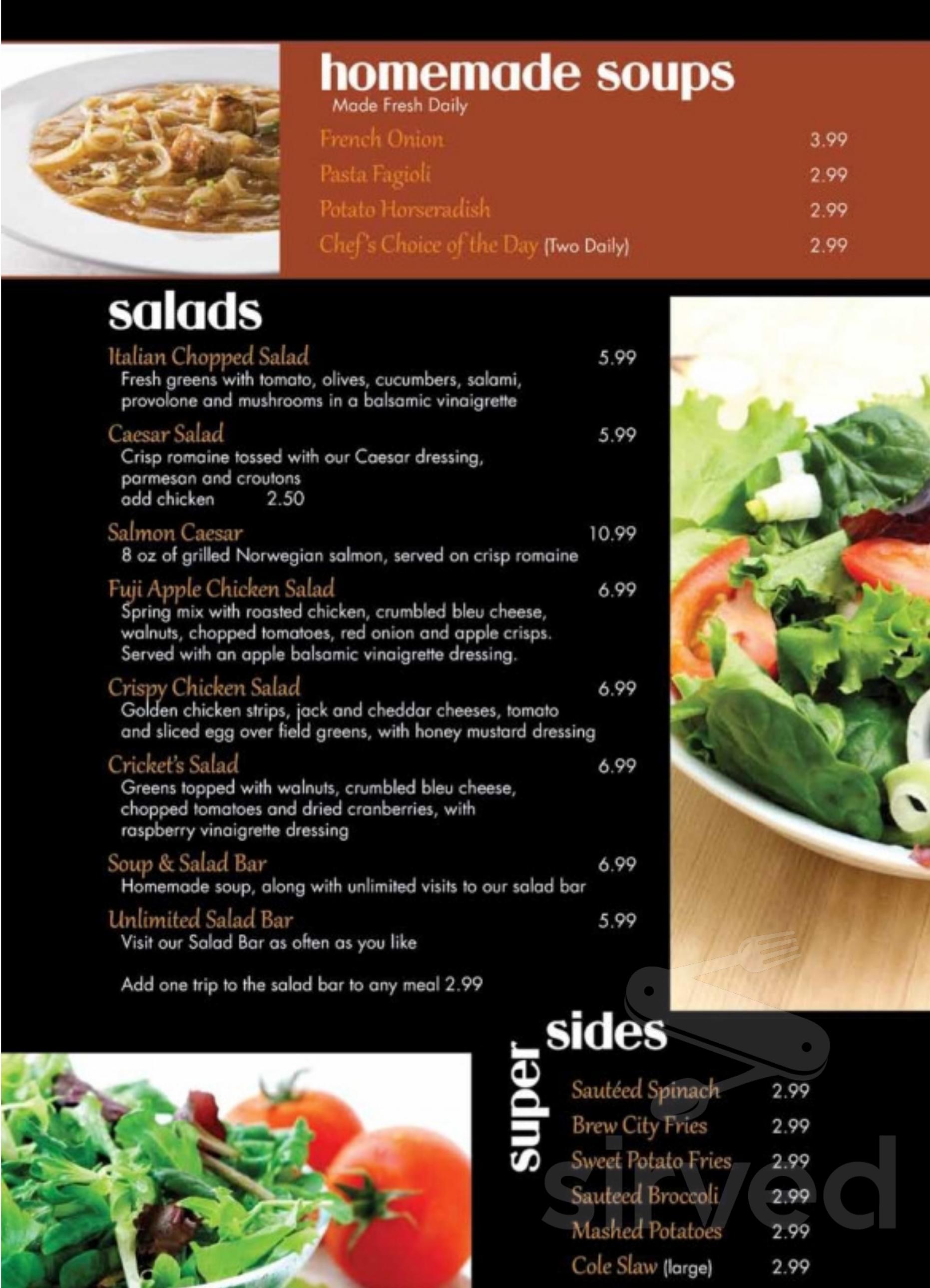 Decades Grill and Bar menu in Trenton, New Jersey, USA