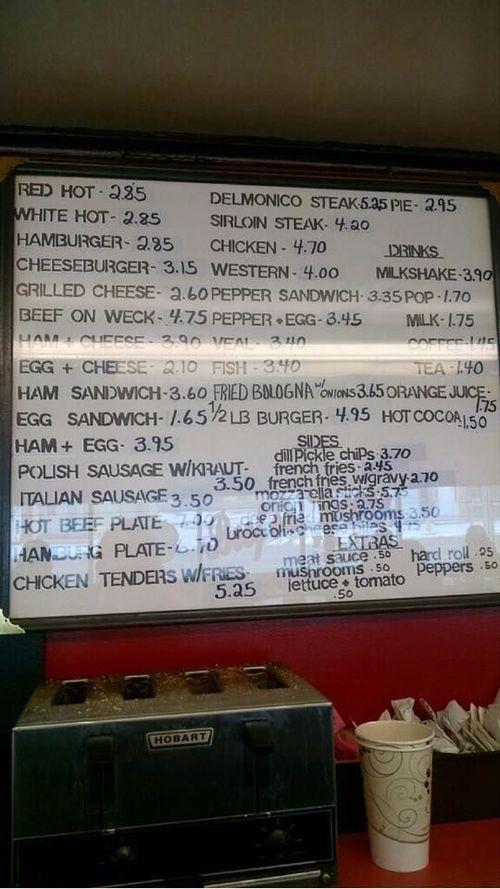 Pok-A-Dot menu in Batavia, New York, USA