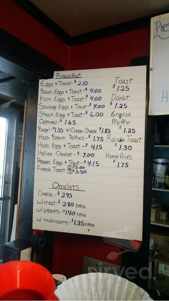 Pok-A-Dot menu in Batavia, New York, USA