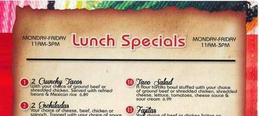 Menu for Trejo's Mexican Restaurant in Shreveport, LA | Sirved