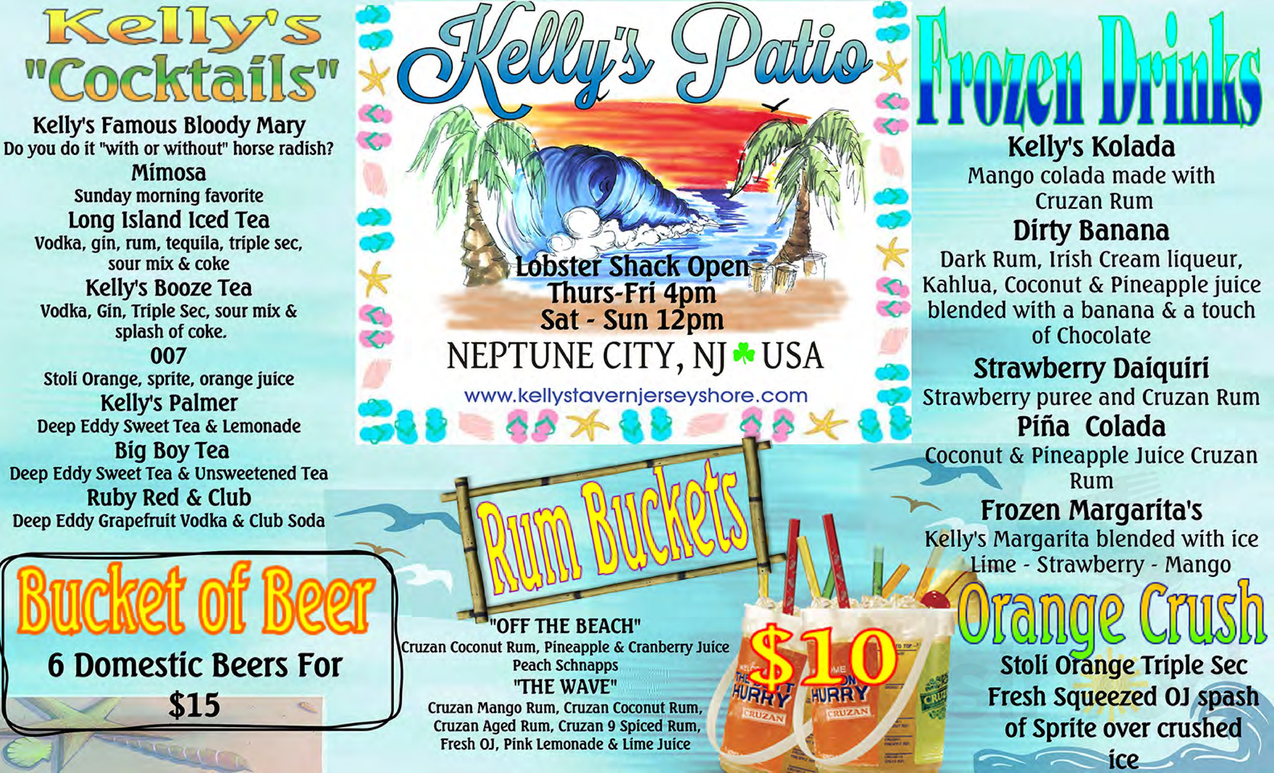Kelly's Tavern menus in Neptune City, New Jersey, United States