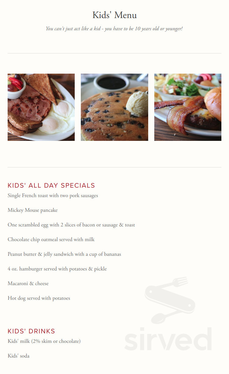 Stacks menus in Burlingame, California, United States