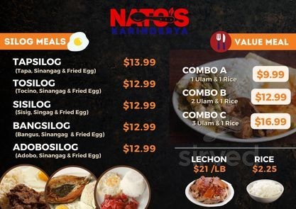 NATOS KARINDERYA menus in Edmonton, Alberta, Canada