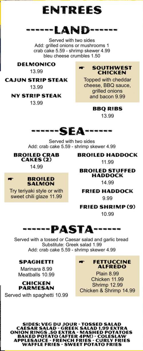 Underdog Sports Bar and Grill menu in Harrisburg, Pennsylvania, USA